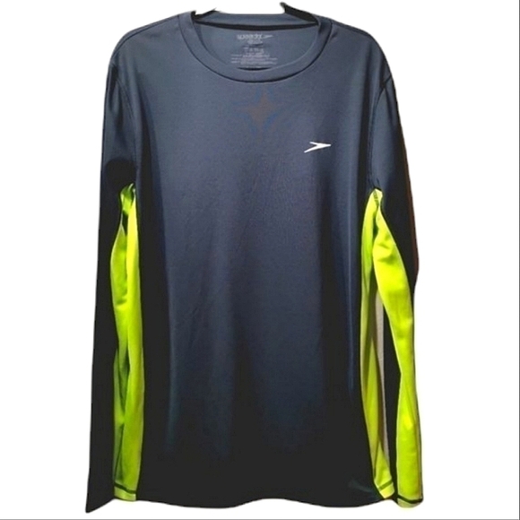 Speedo | Shirts | Speedo Neon Mens L Flexible Stretchy Swimwear Top ...